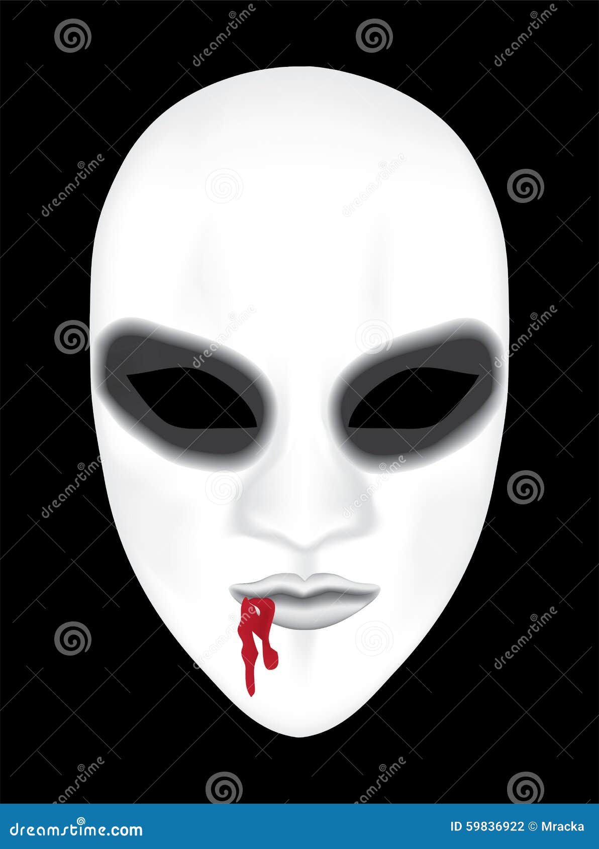 Scary mask stock illustration. Illustration of acting - 59836922