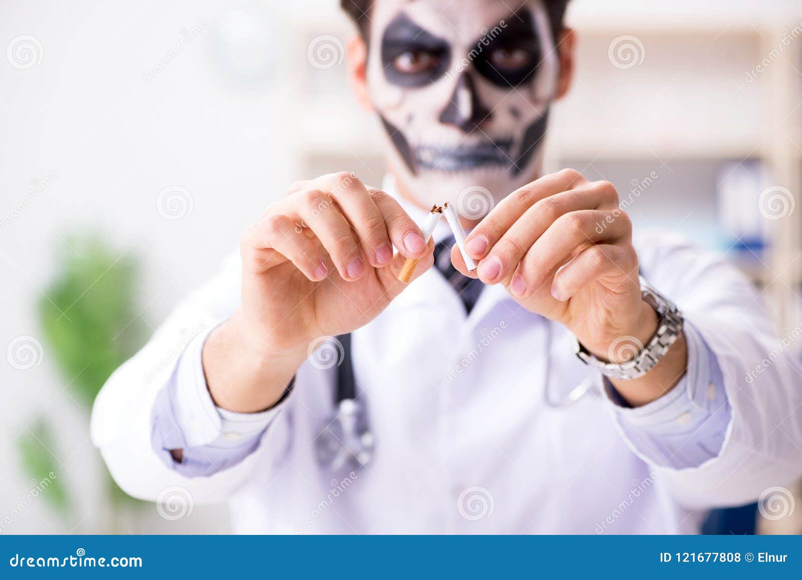 The Scary Monster Doctor Working in Lab Stock Photo - Image of medical ...