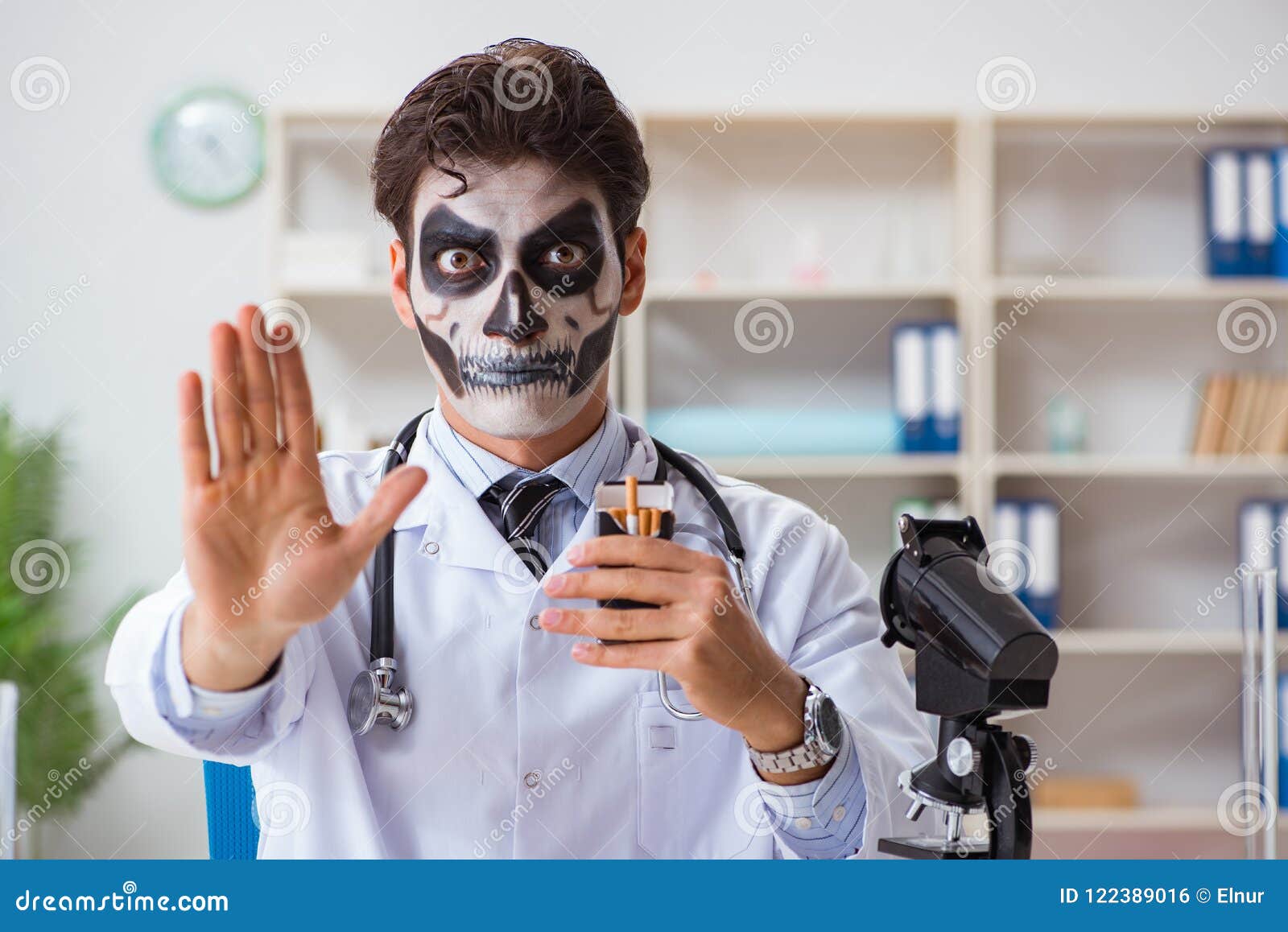 The Scary Monster Doctor Working in Lab Stock Photo - Image of badhell ...