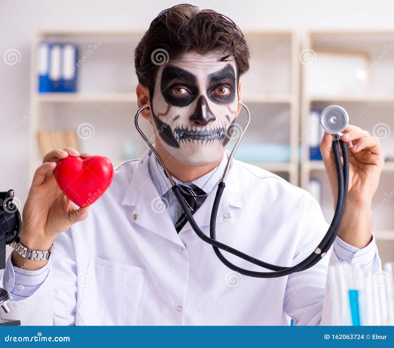 Scary Monster Doctor Working in Lab Stock Photo - Image of health ...