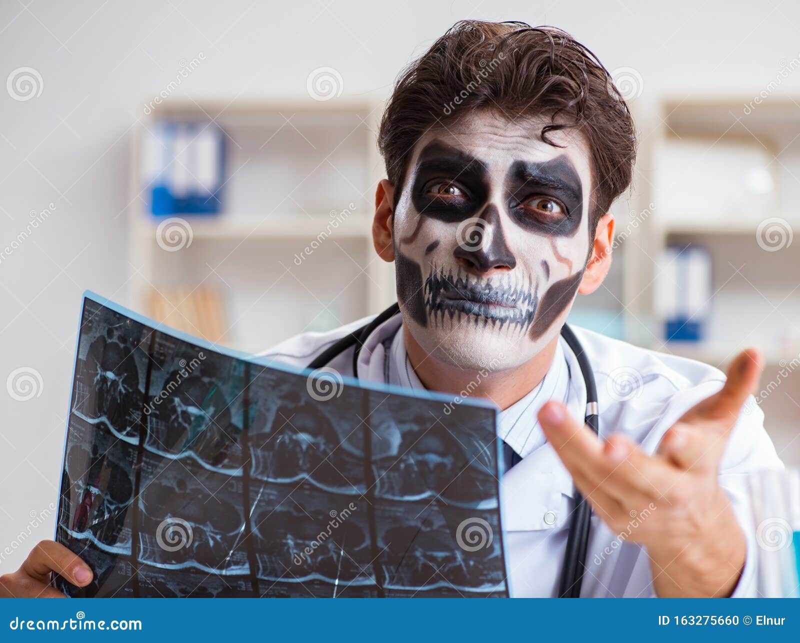Scary Monster Doctor Working in Lab Stock Photo - Image of evil, apping ...