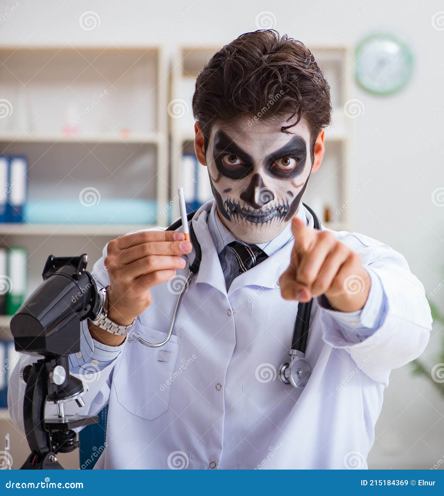 Scary Monster Doctor Working in Lab Stock Image - Image of cancer ...