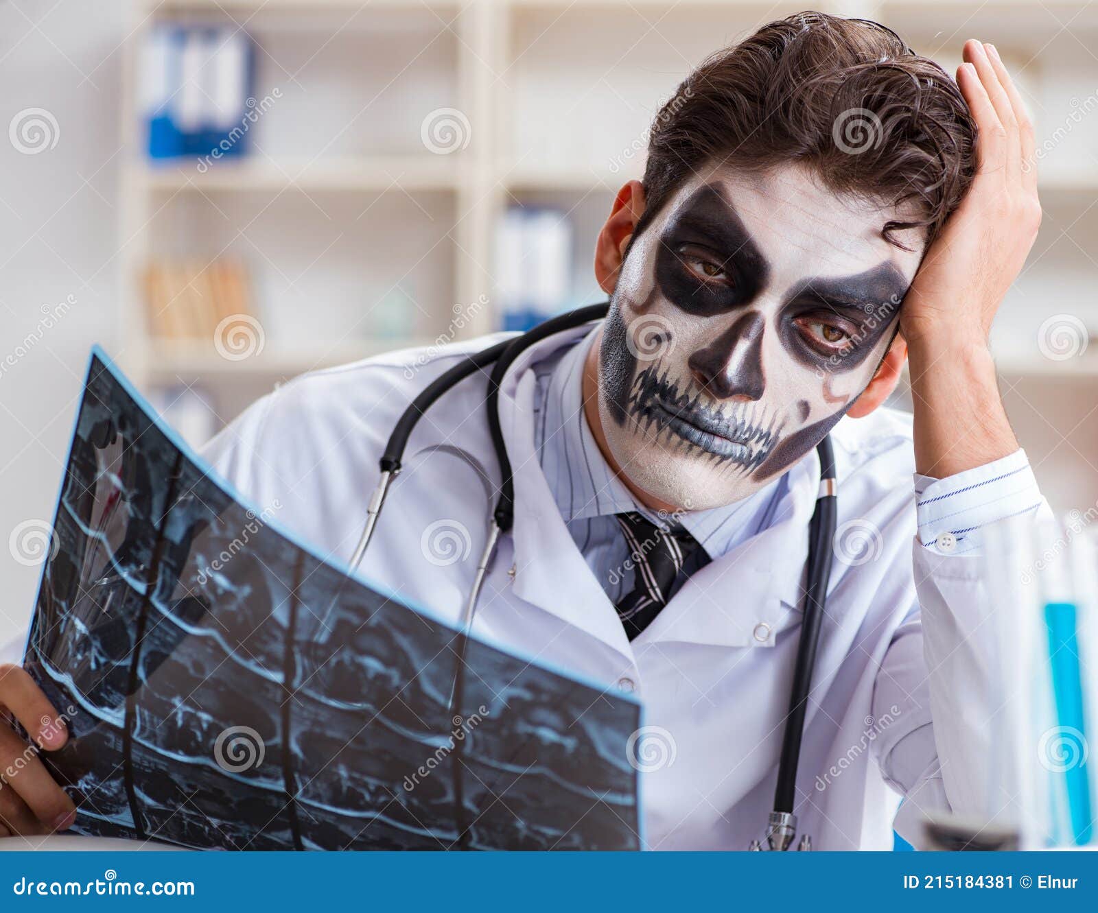 Scary Monster Doctor Working in Lab Stock Image - Image of hospital ...