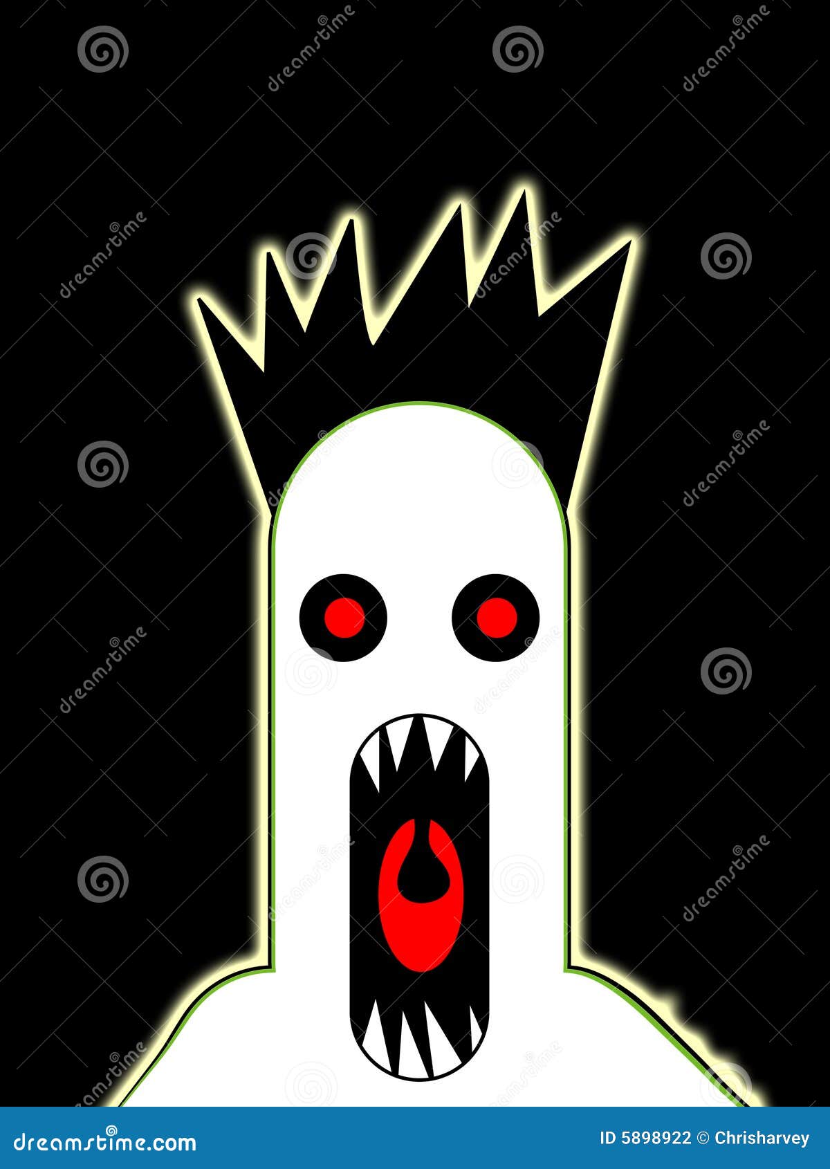 Scary Monster Screaming 2 stock illustration. Illustration of ...