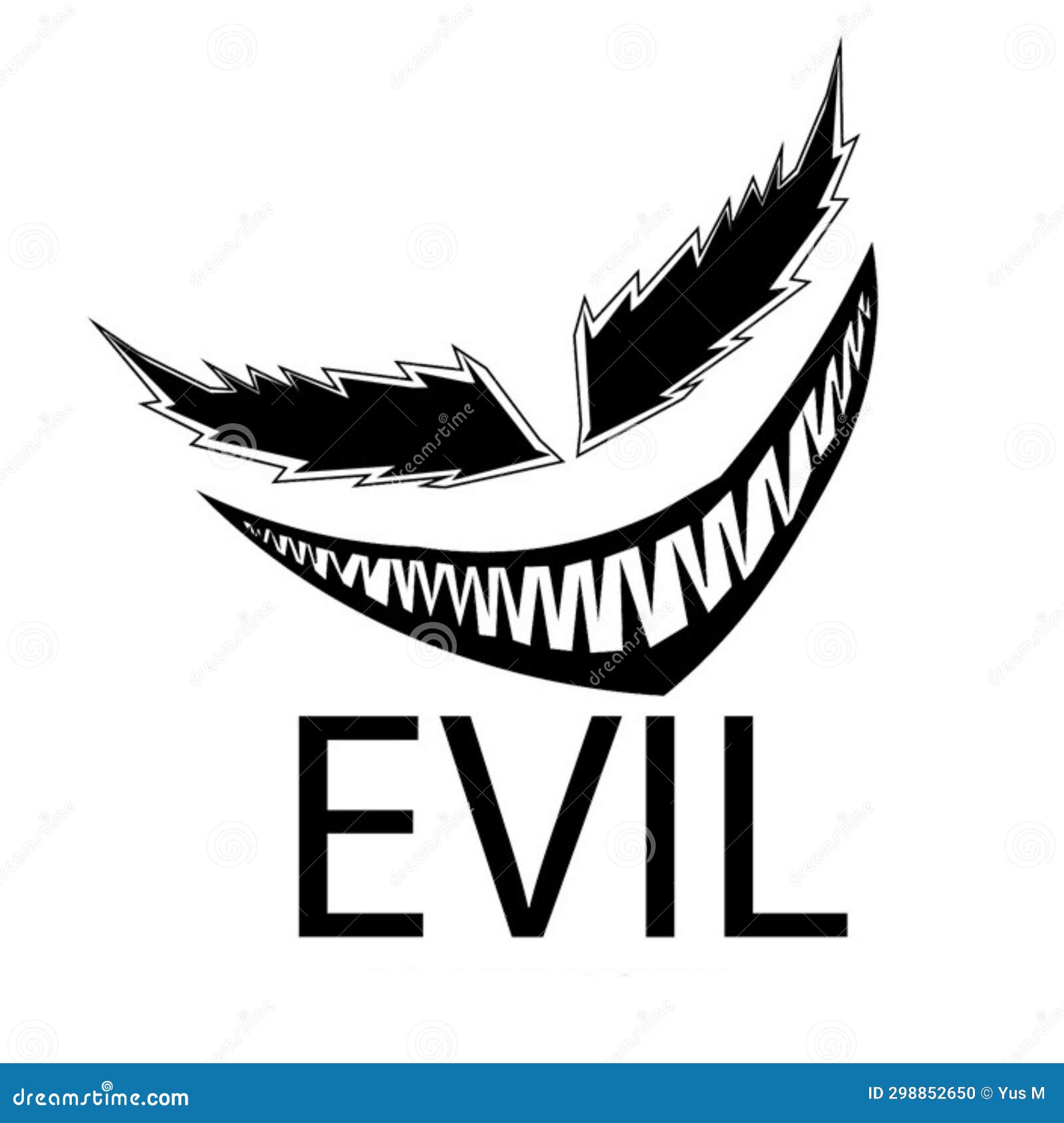 Scary Monsters Face of Evil Logo - Vector Stock Illustration ...