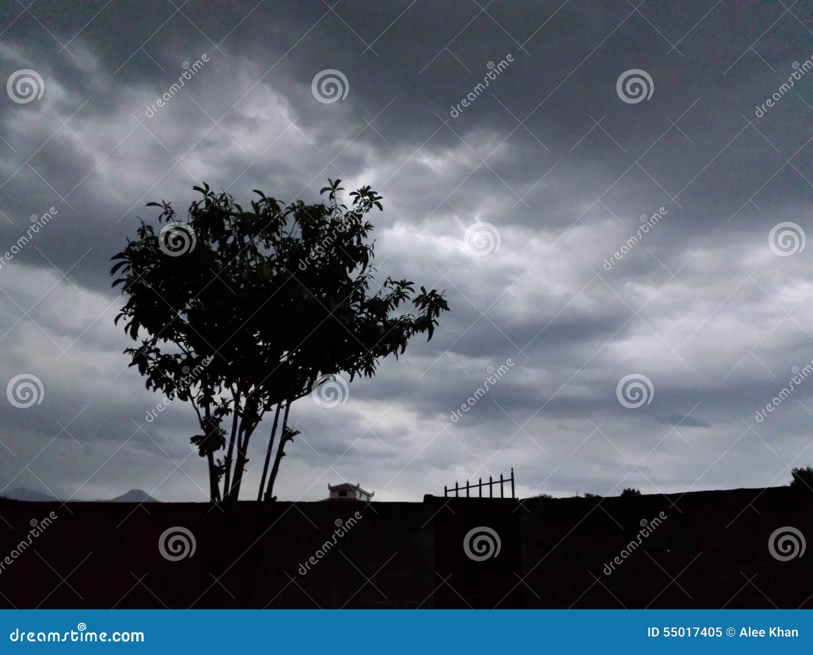 Scary morning. stock image. Image of nature, storm, morning - 55017405