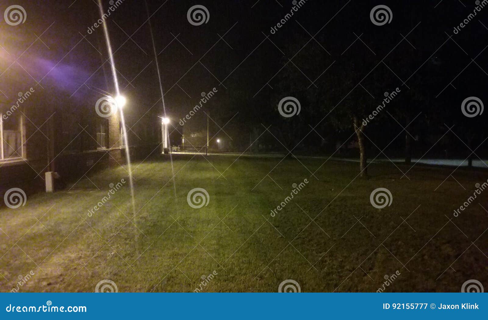 Scary Night Time stock image. Image of school, night - 92155777