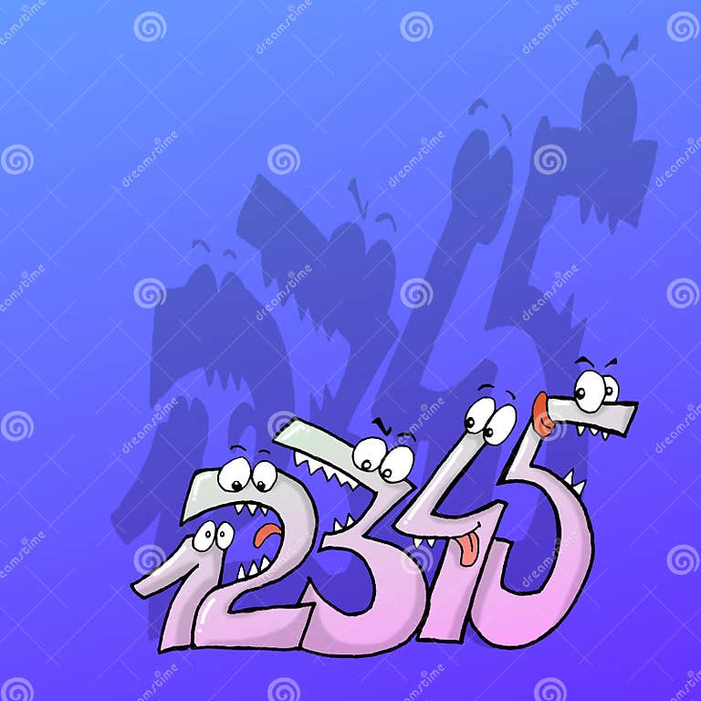 Scary numbers stock illustration. Illustration of numbers - 15847649