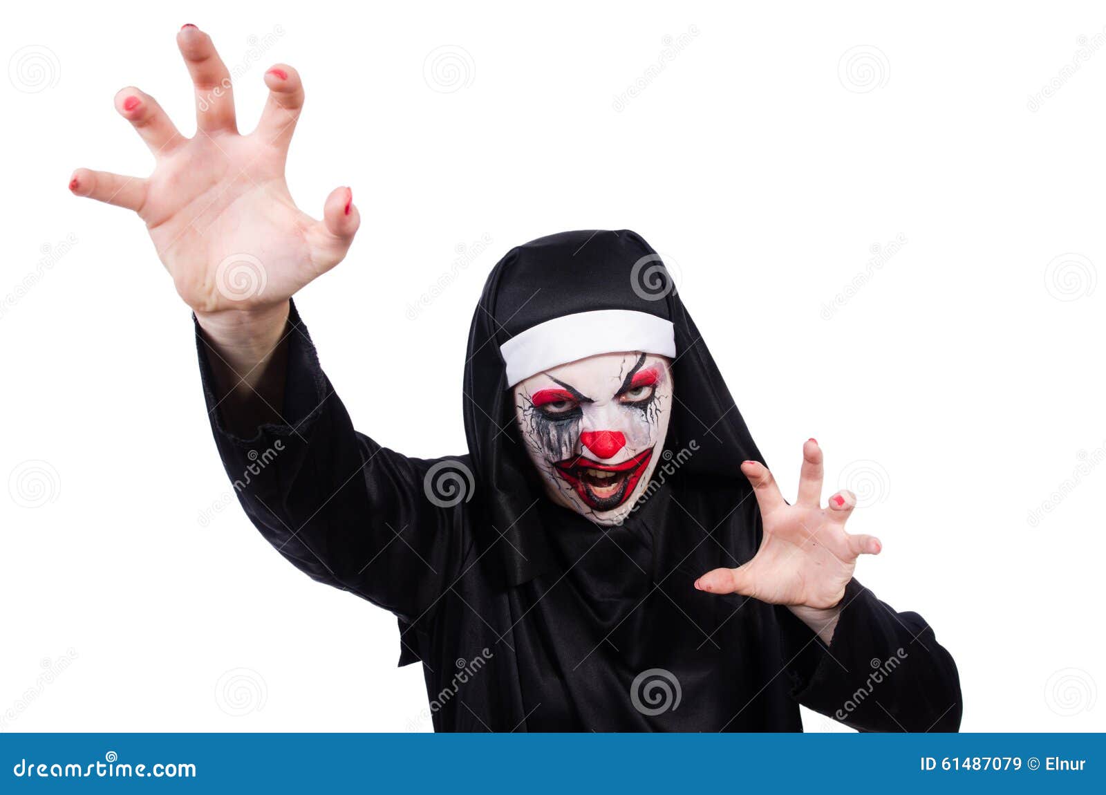 The Scary Nun in Halloween Concept Stock Image - Image of faith, danger ...