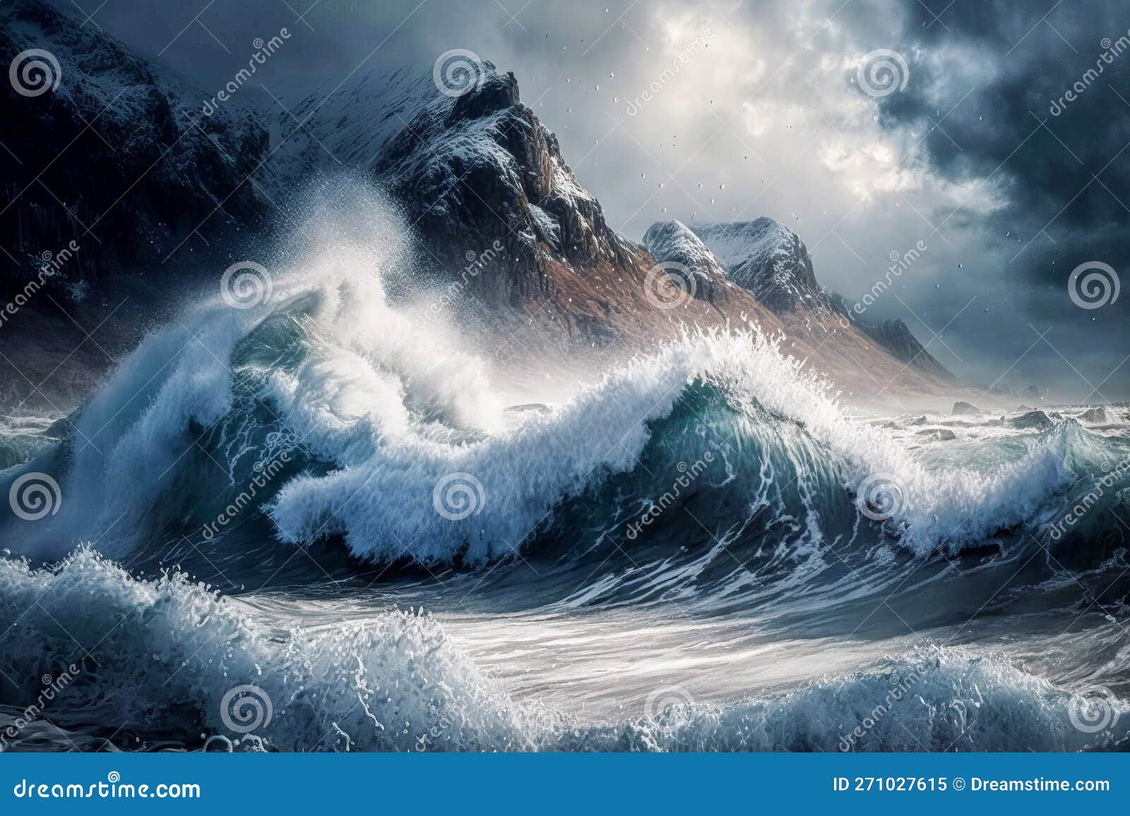 Scary ocean wavesScary stock image. Image of nature - 271027615