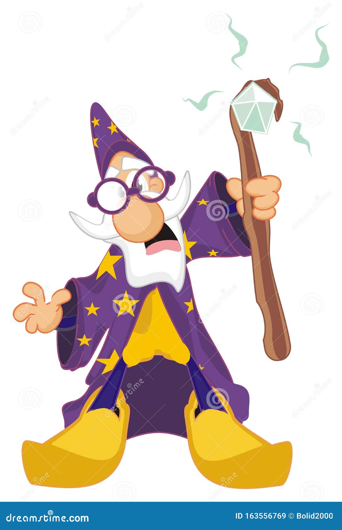 Scary old wizard stock illustration. Illustration of magician - 163556769
