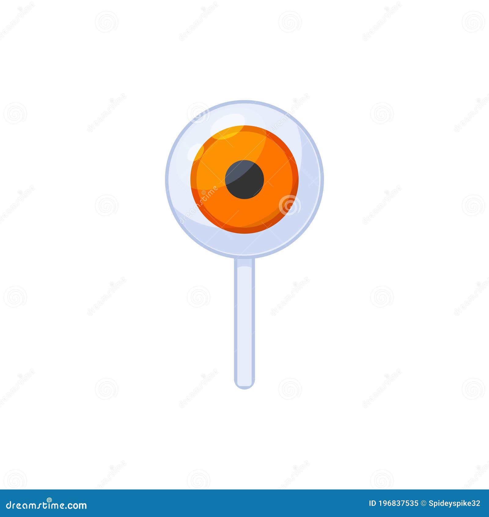 The Scary Orange Eyeball Candy. Isolated Vector Illustration Stock ...