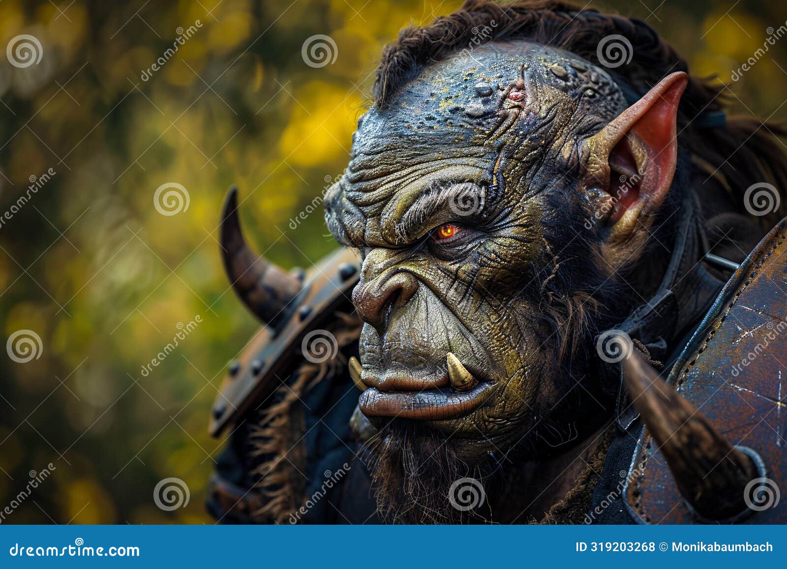 Scary Orc Warrior With Armor Stock Photo | CartoonDealer.com #334854108