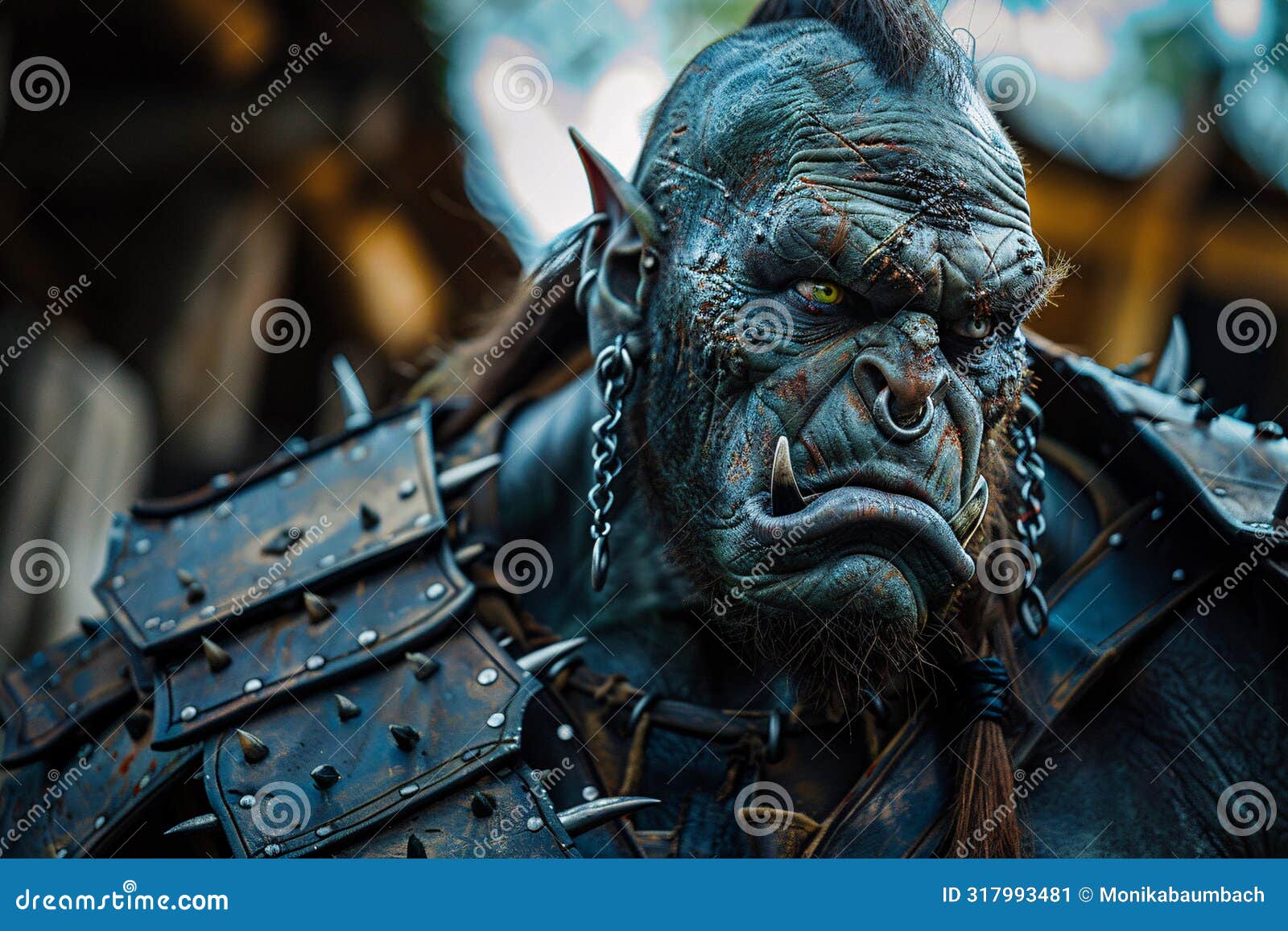 Scary Orc Warrior With Armor Stock Photo | CartoonDealer.com #334854108