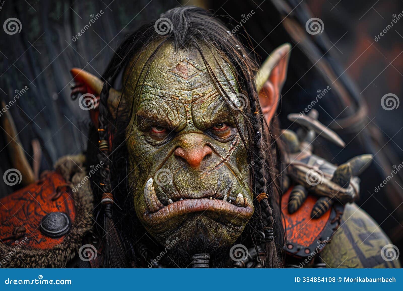 Scary Orc Warrior With Armor Stock Photo | CartoonDealer.com #334854108