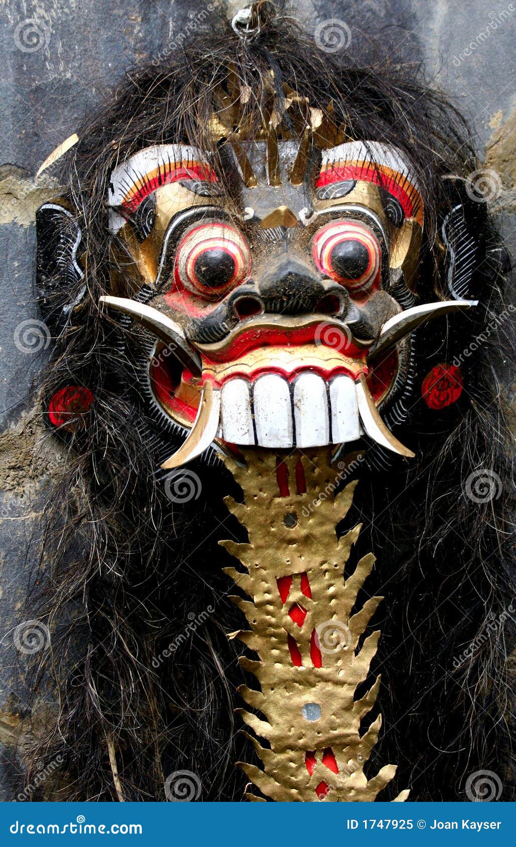 Scary Painted Mask stock image. Image of eerie, carved - 1747925