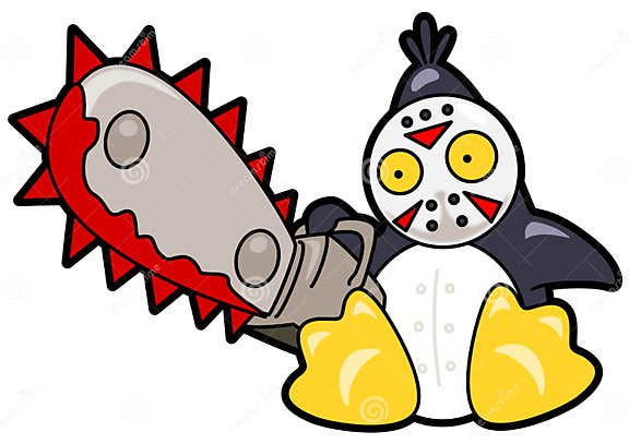Scary penguin stock vector. Illustration of hockey, terror - 18726912