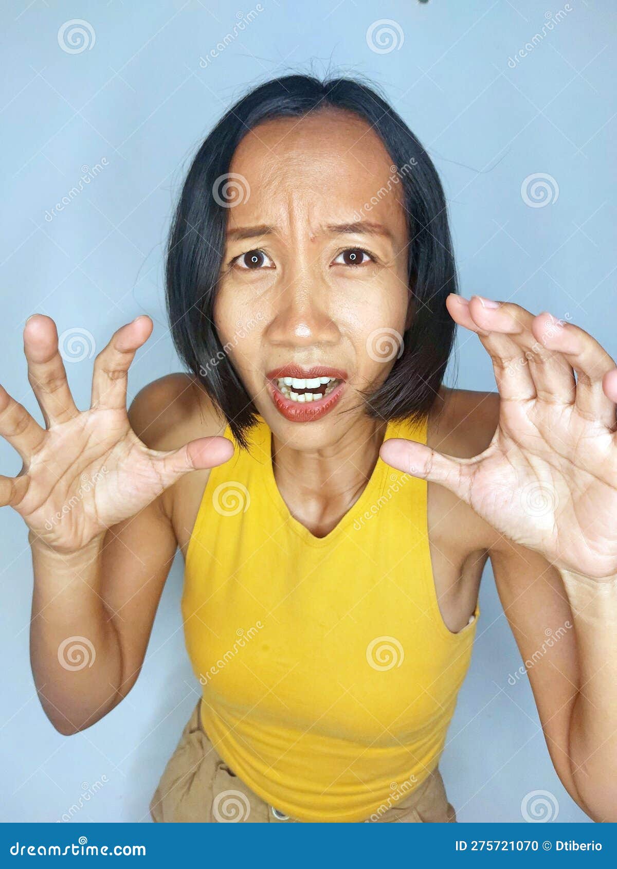 A Scary Pretty Asian Person Isolated Stock Photo - Image of pretty ...