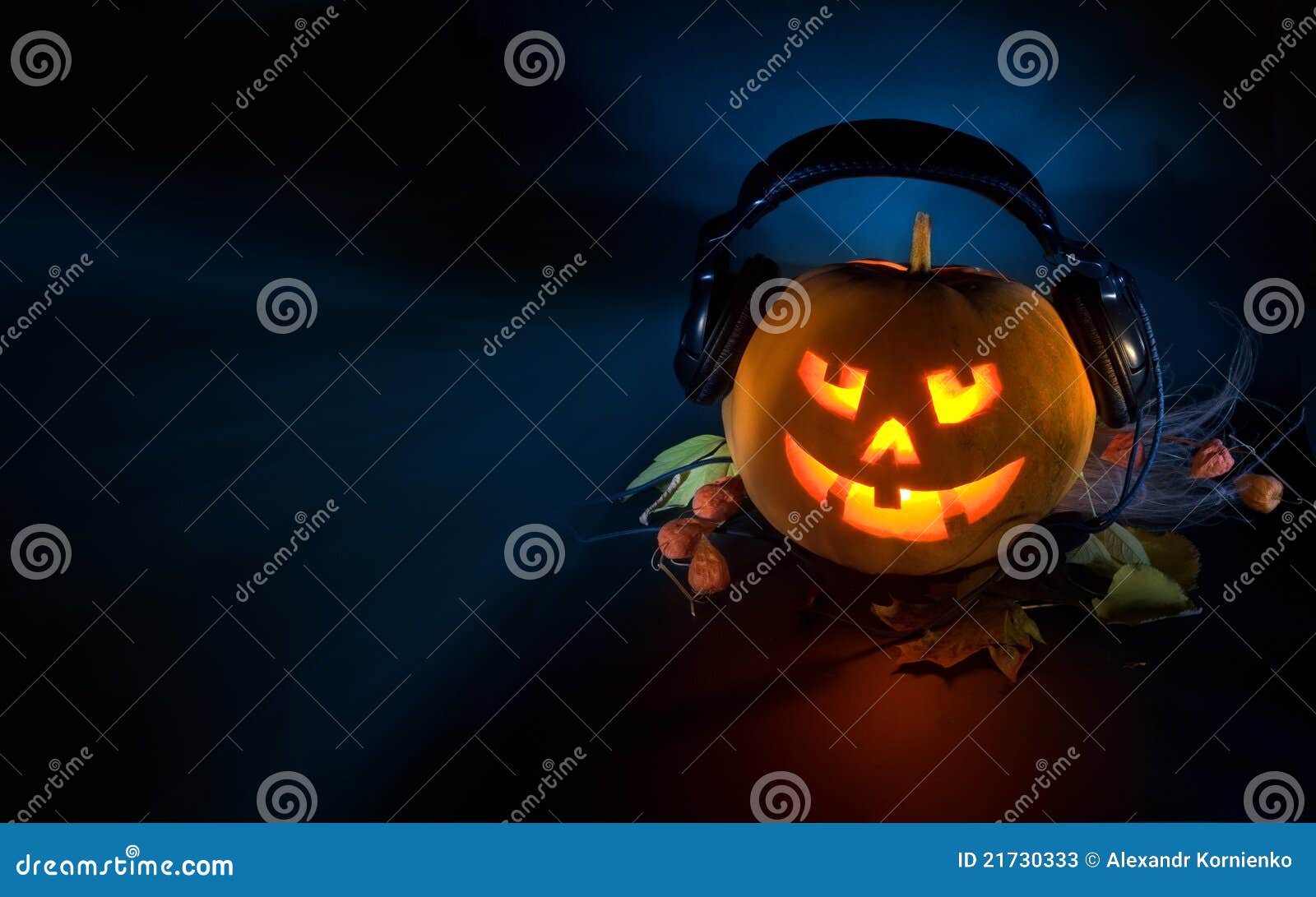 Scary pumpkin DJ stock image. Image of creepy, evil, holiday - 21730333