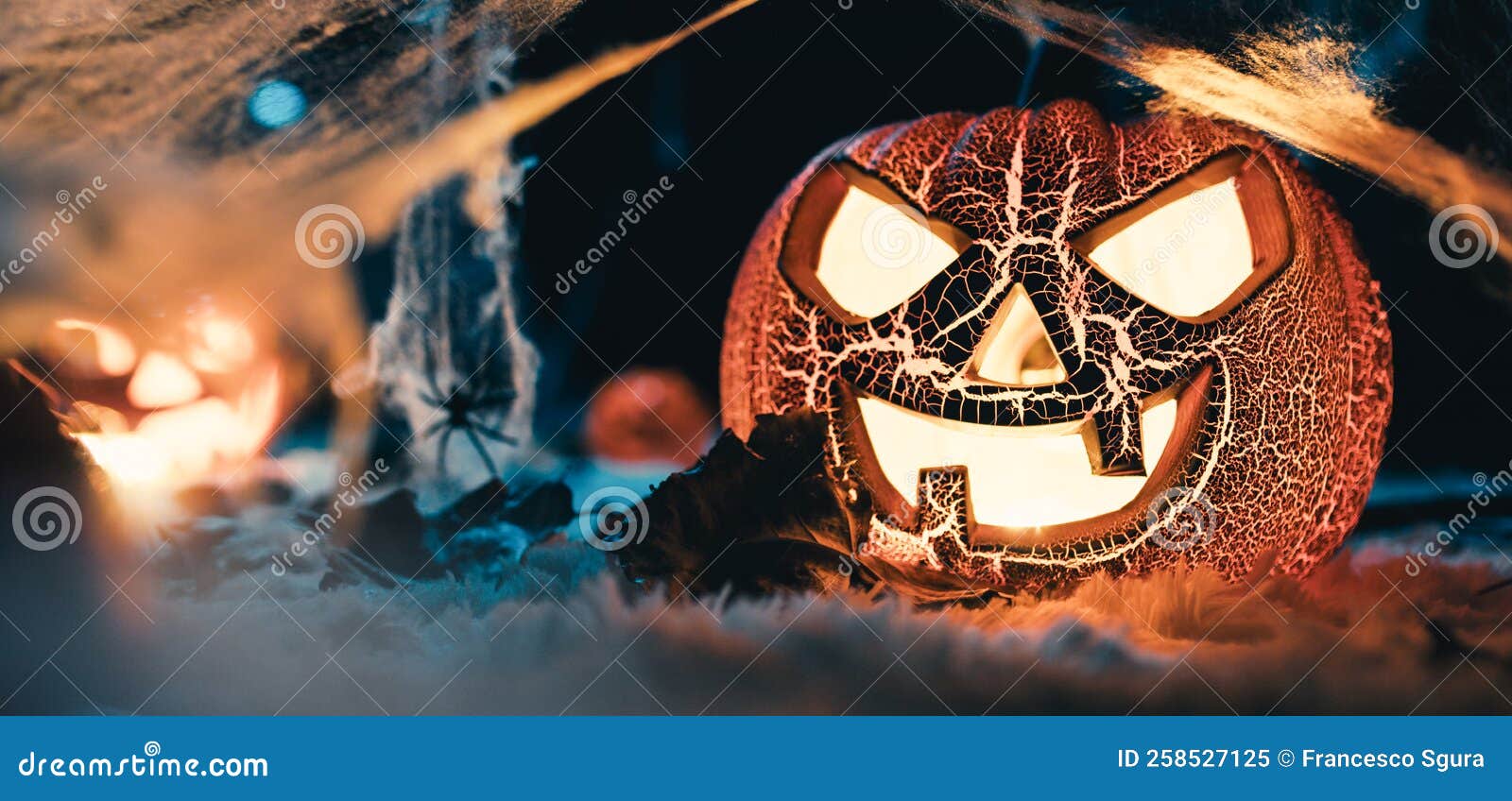 Scary Pumpkins on Halloween Night Stock Image - Image of party, horror ...