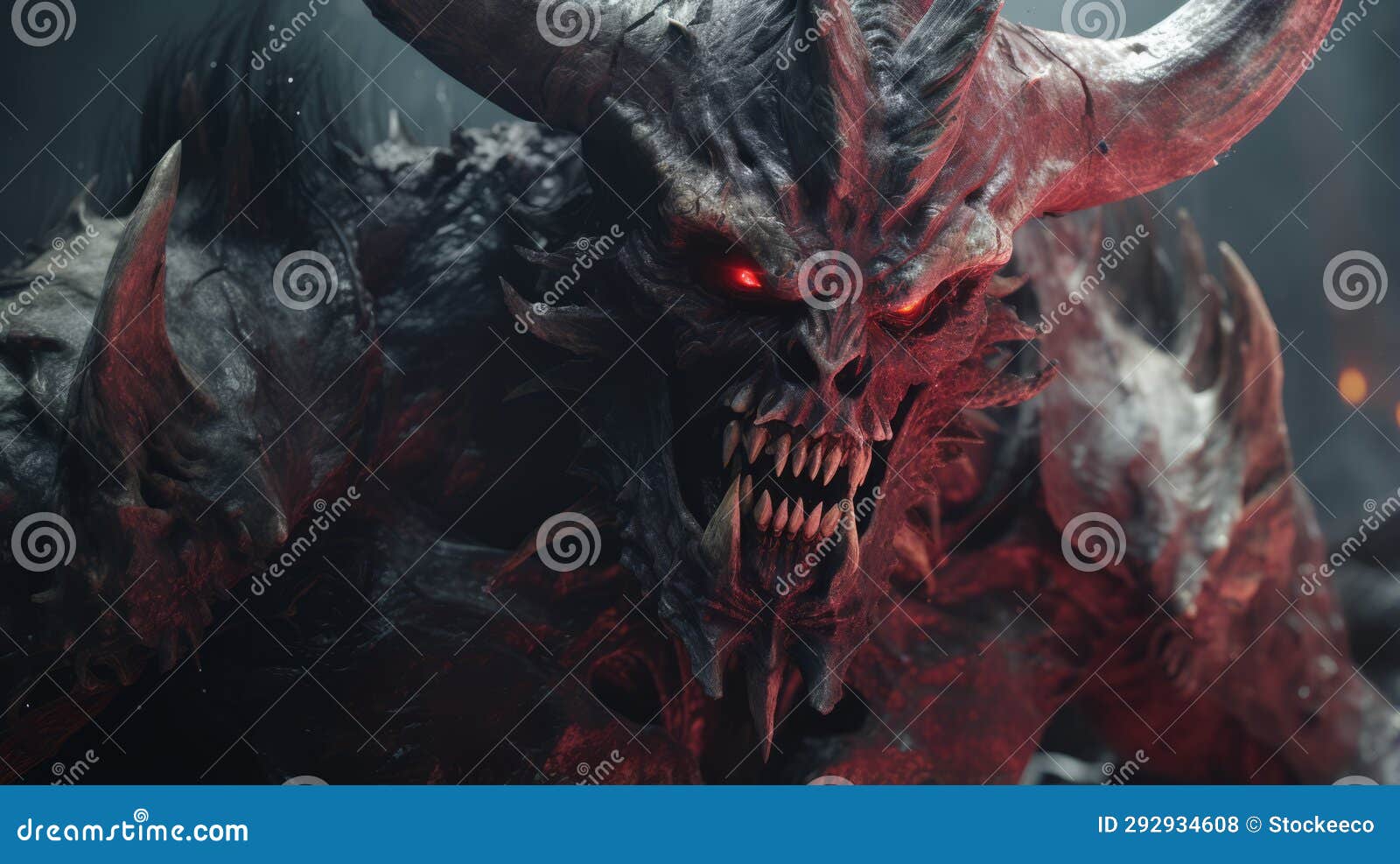 Scary Realistic 4k Astaroth: Unreal Engine 5 Devil Monster Stock ...