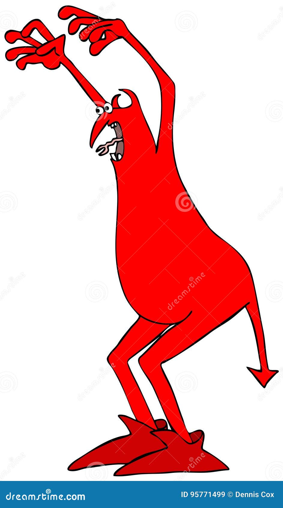 Scary red devil stock illustration. Illustration of horns - 95771499