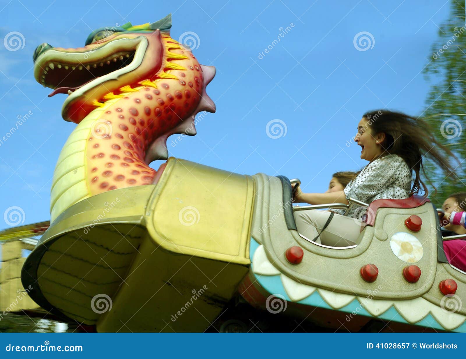Scary rollercoaster ride editorial photography. Image of children ...