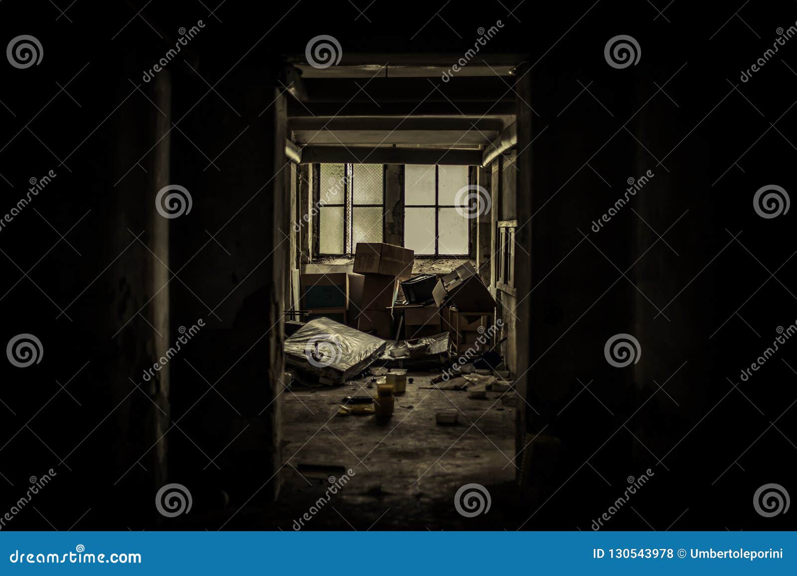 Scary Room in Abandoned Building Stock Photo - Image of death, ghost ...