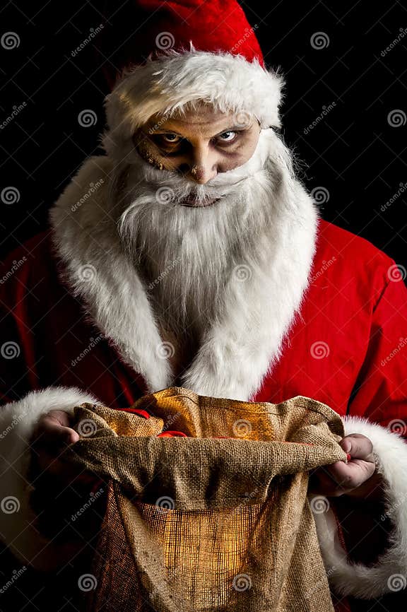 Scary santa stock photo. Image of cosmetics, adult, seasonal - 17297636