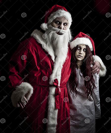 Scary santa stock photo. Image of christmas, makeup, scary - 17308896
