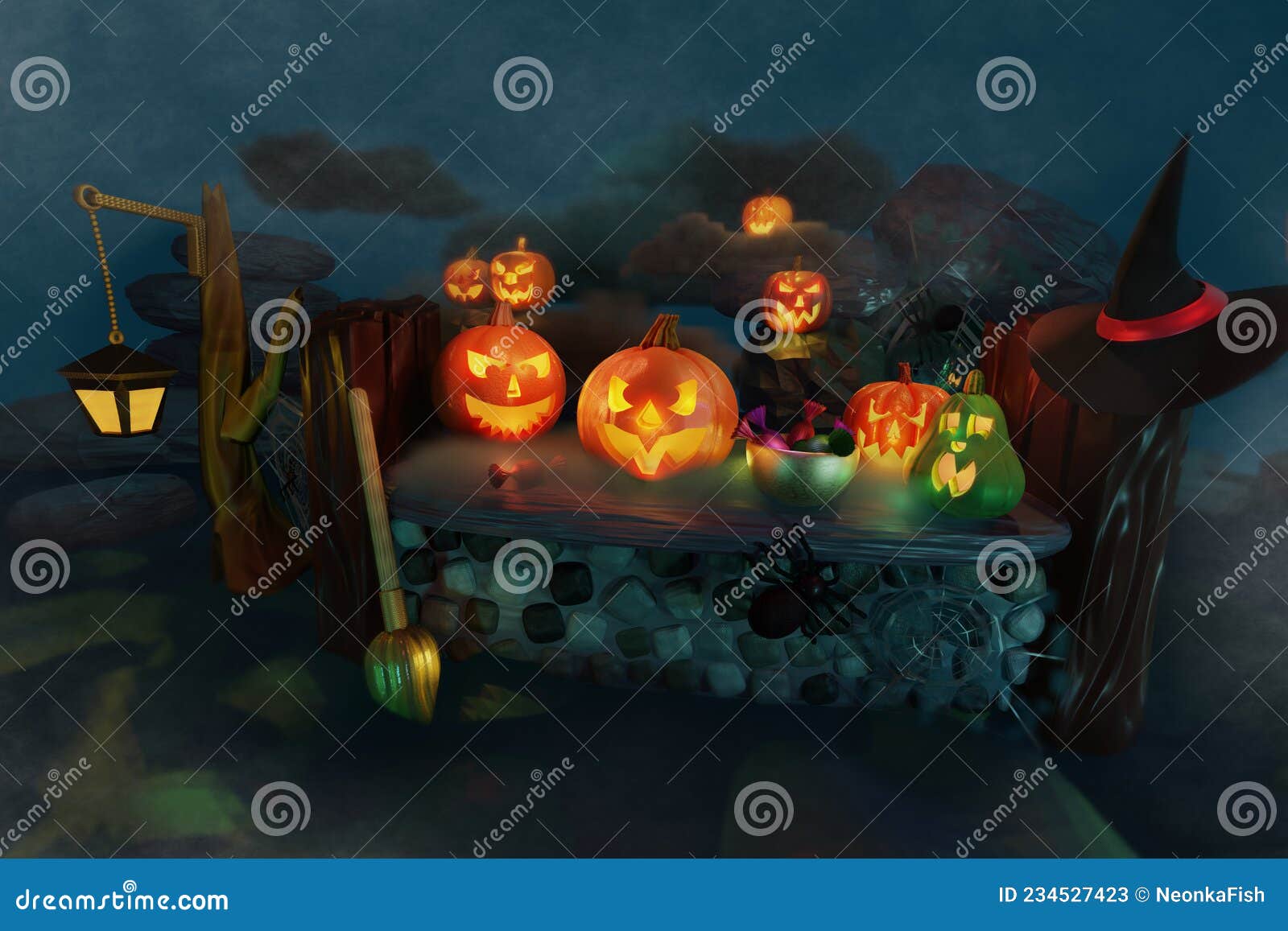 Scary Scene From The Spooky Mountains Royalty-Free Stock Photography ...