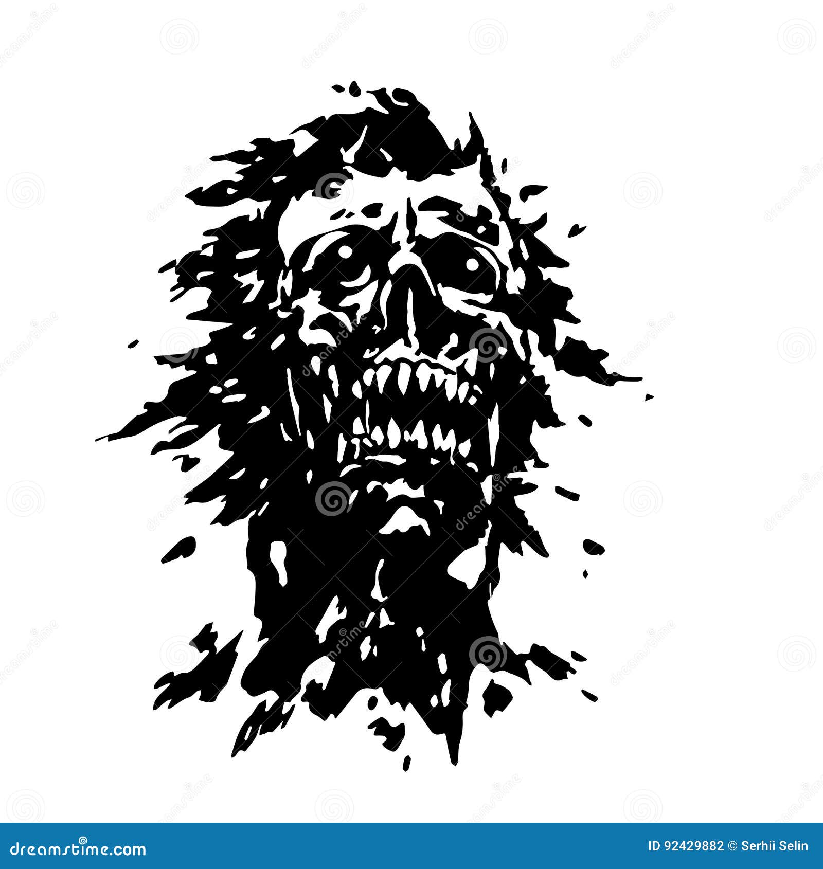 Screaming Red Skull Disintegrating Into Pixels Royalty-Free Stock Photo ...