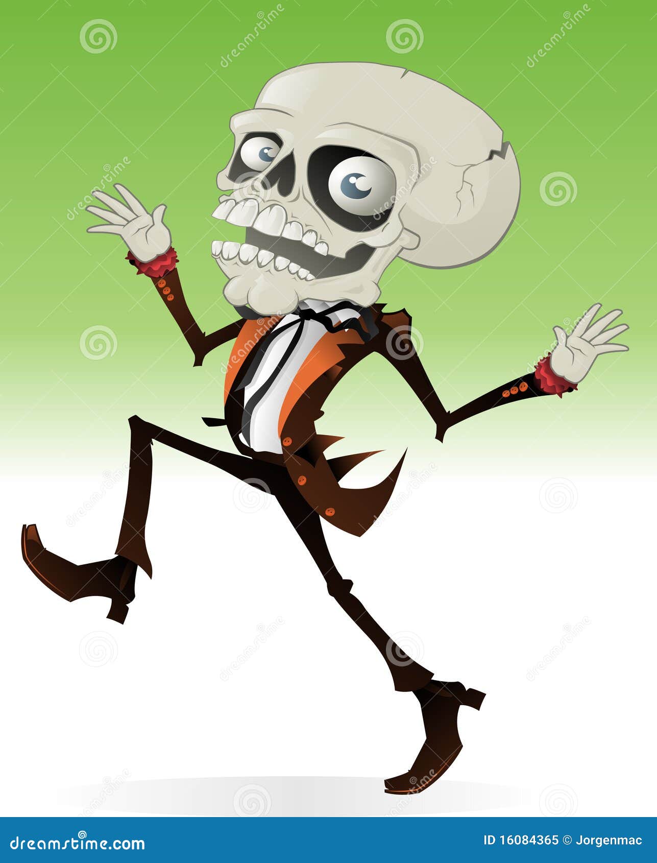 Scary Skeleton Character stock vector. Illustration of holiday - 16084365