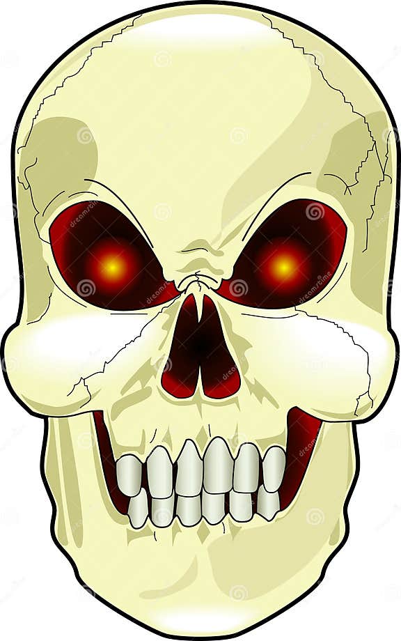 Scary_skull stock vector. Illustration of funny, comic - 1272361