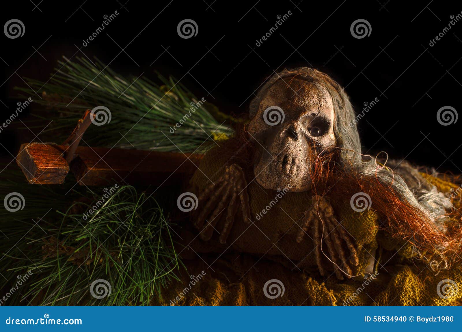 Scary skull head stock photo. Image of light, head, death - 58534940
