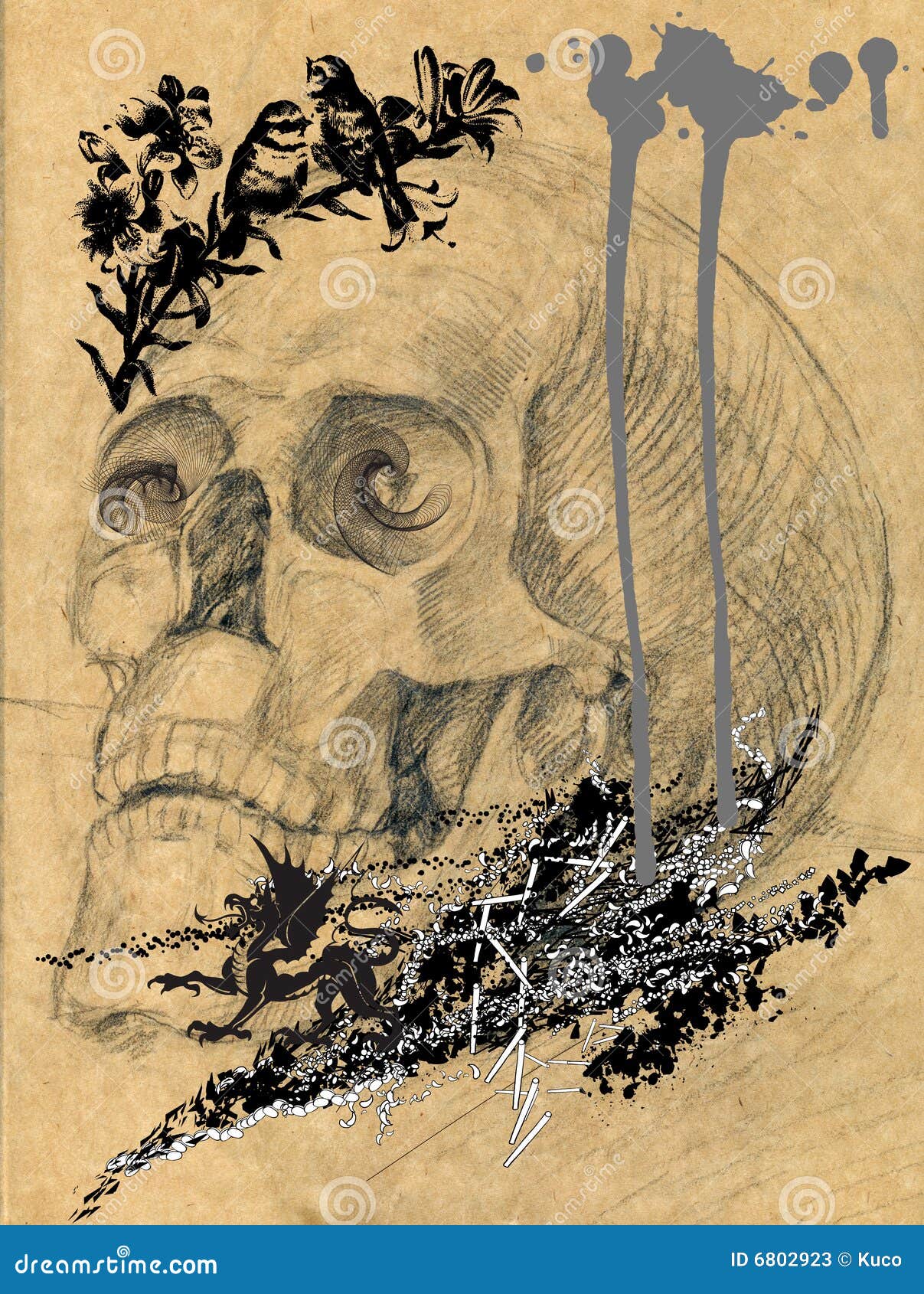 Scary Skull Picture 1 Royalty-Free Stock Photo | CartoonDealer.com #6802923