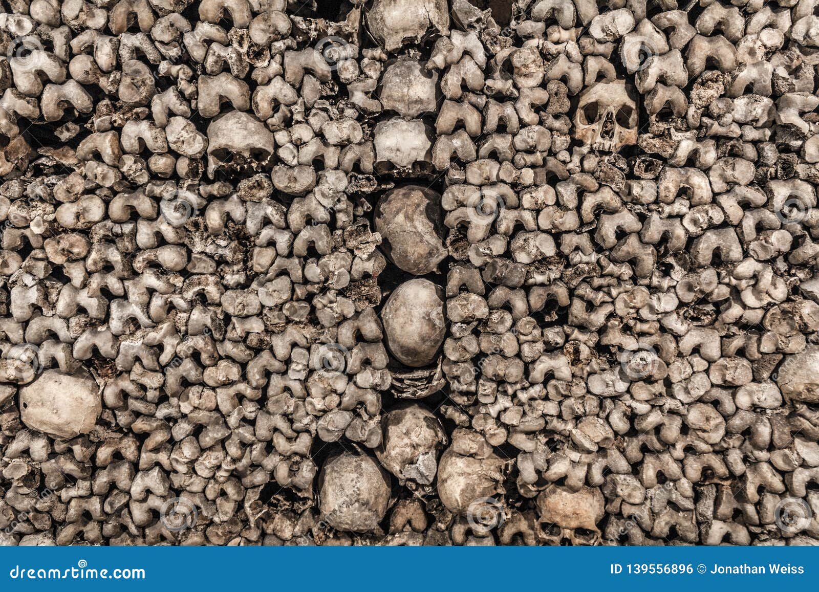 Paris: Circa May 2011: Scary Skulls and Bones in the Catacombs of Paris ...