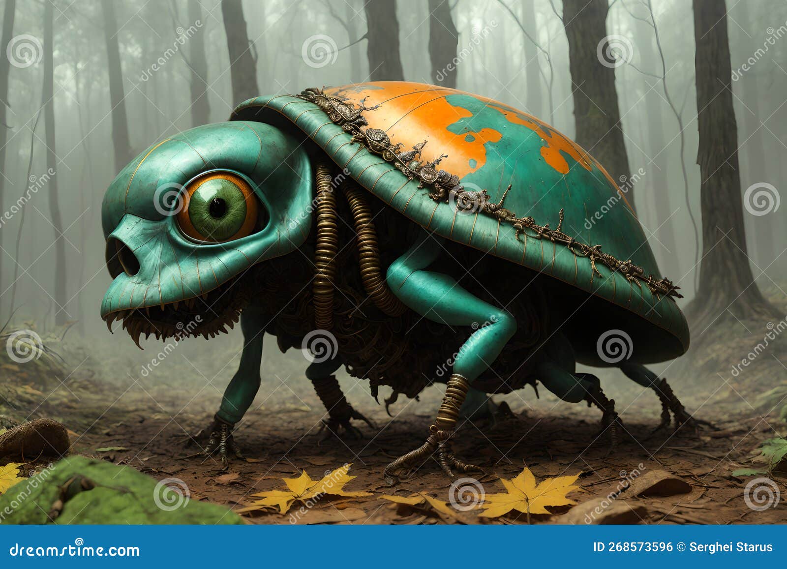 Scary Small Evil Goblin-insect Infected by Parasite Mushroom in the ...