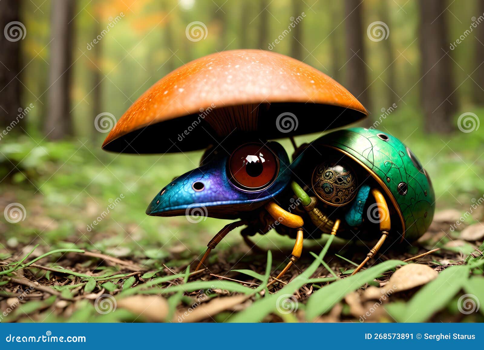 Scary Small Evil Goblin-insect Infected by Parasite Mushroom in the ...