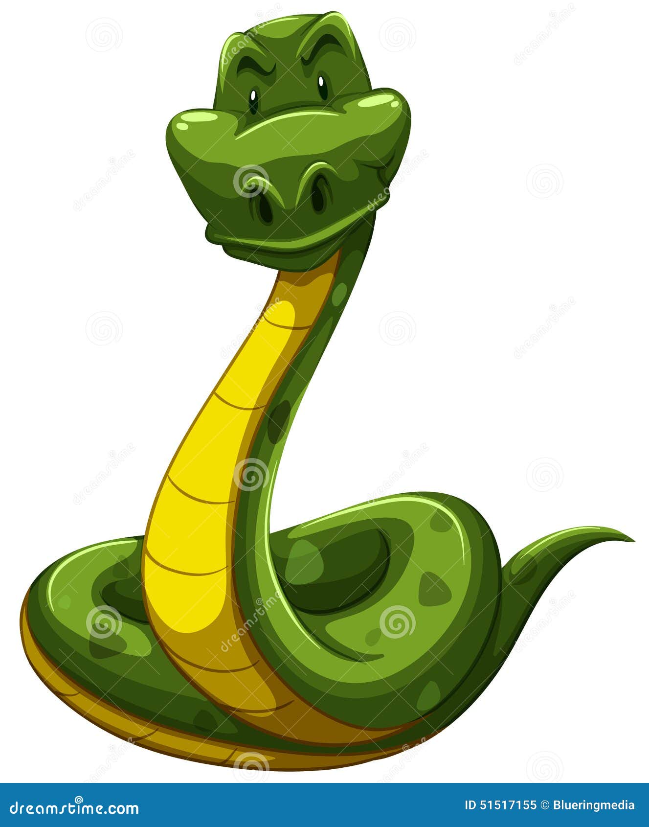 Scary snake stock vector. Illustration of poisonous, common - 51517155