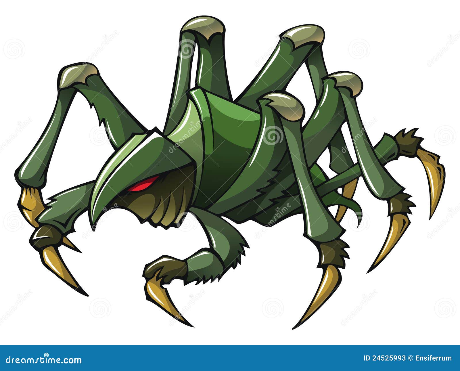 Scary spider stock vector. Illustration of poisonous - 24525993