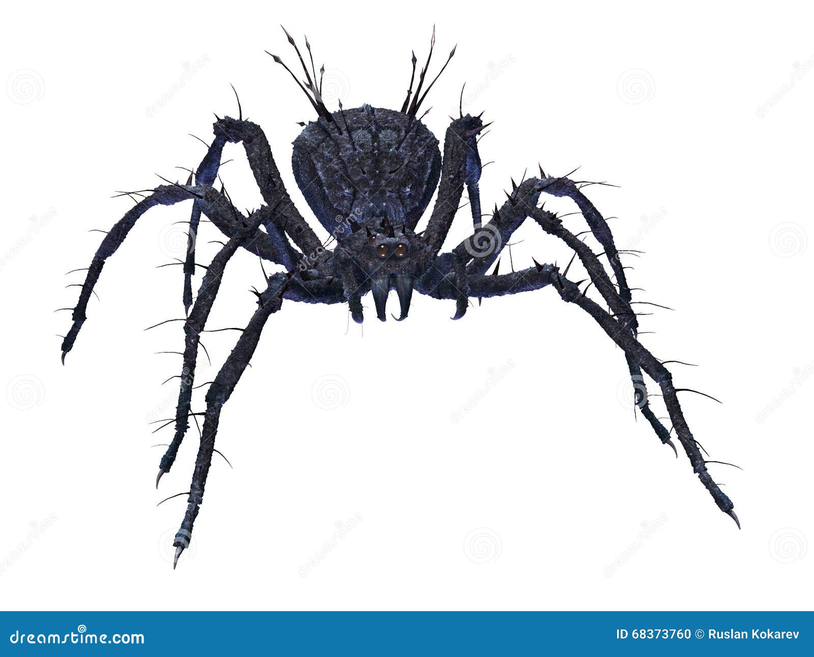 Scary Spider. stock illustration. Illustration of spider - 68373760