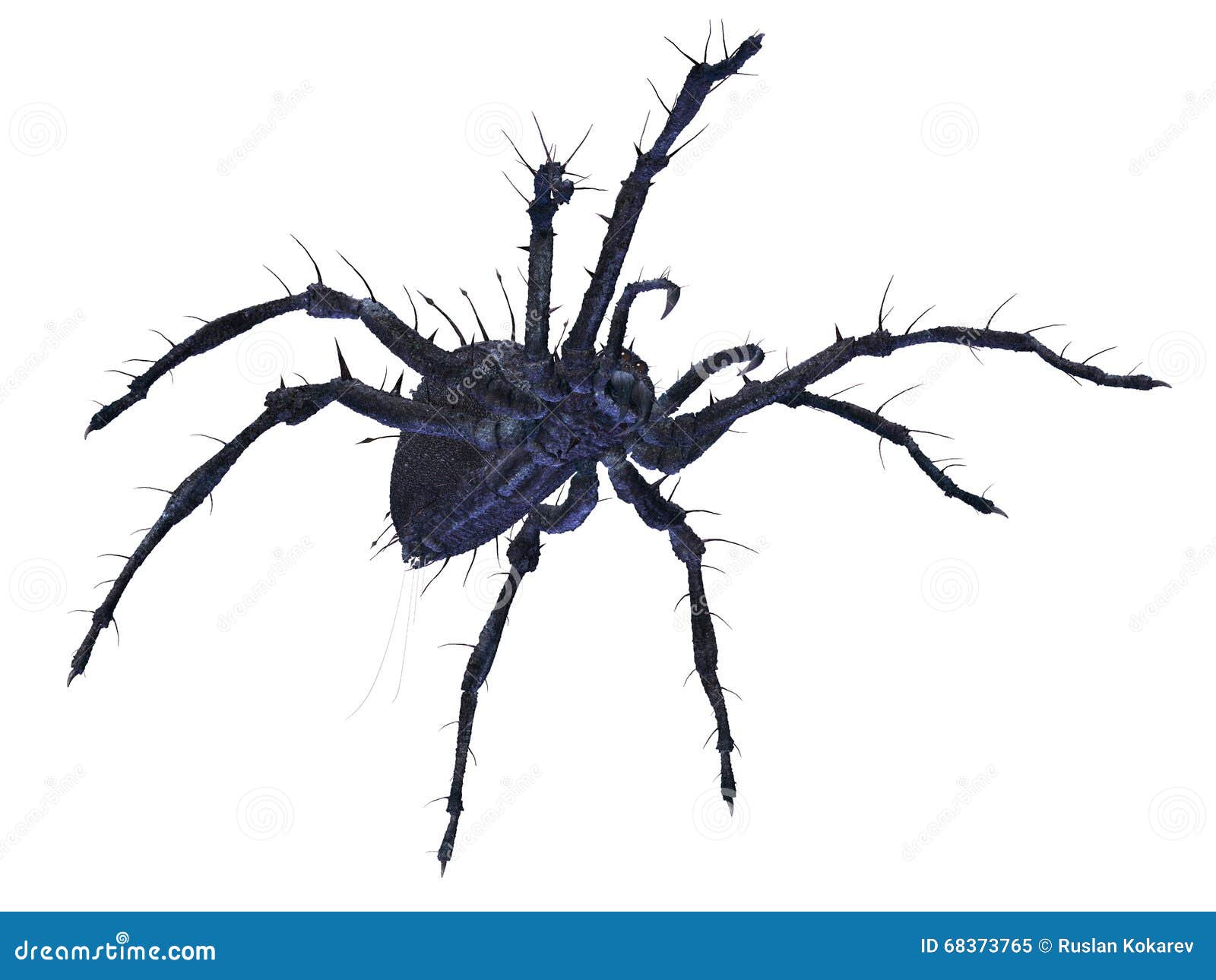 Scary Spider Symbol Halloween Holiday Hanging Web Concept Isolated On ...