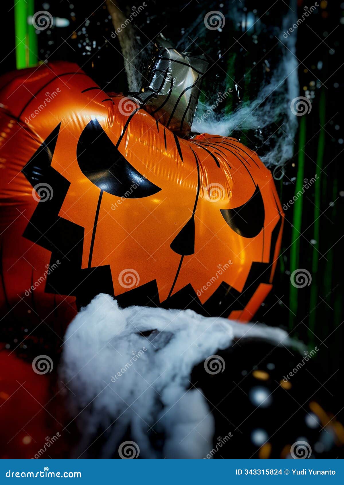 Scary and Spooky Balloon Decorations for Halloween Stock Photo - Image ...