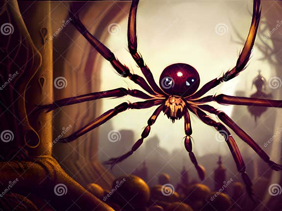 Spooky Scary Abstract Spider Background Seq 26 of 26 Stock Illustration ...