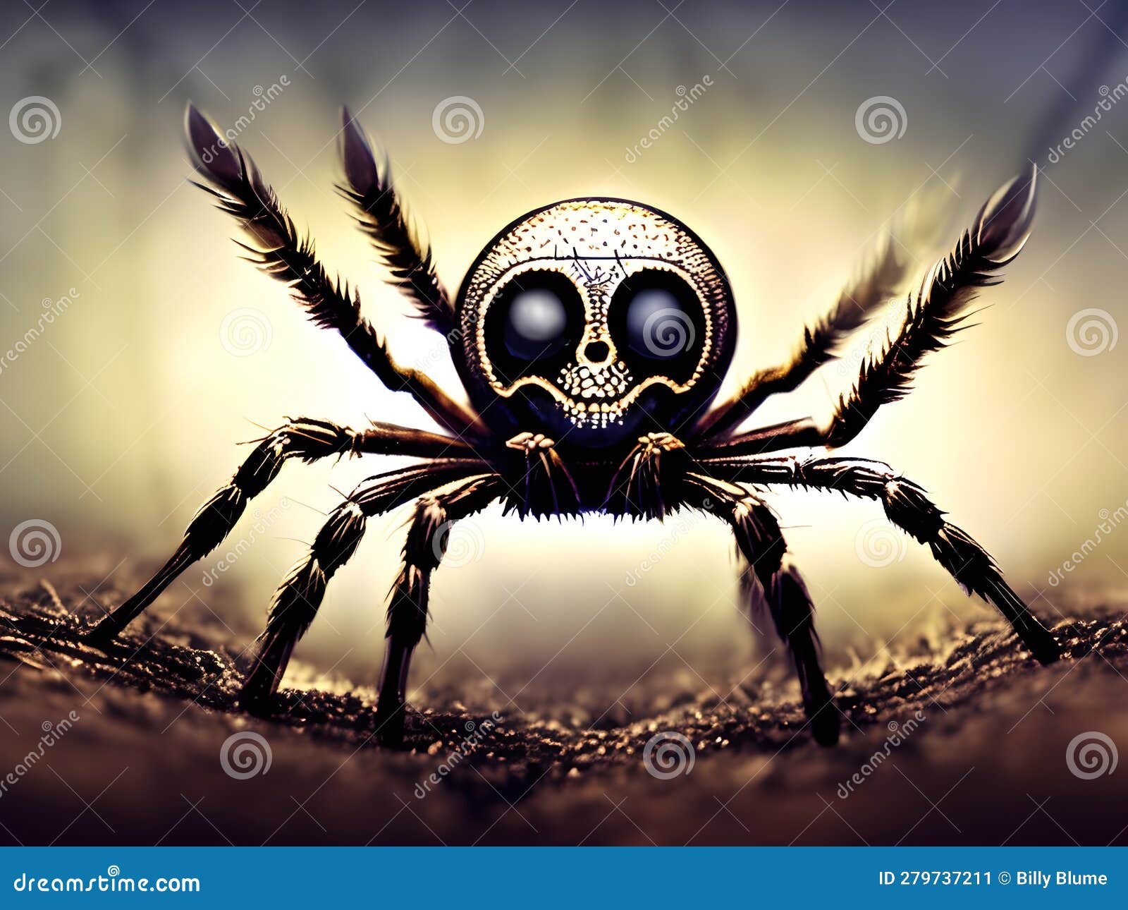 Spooky Scary Abstract Spider Background Seq 9 of 26 Stock Illustration ...