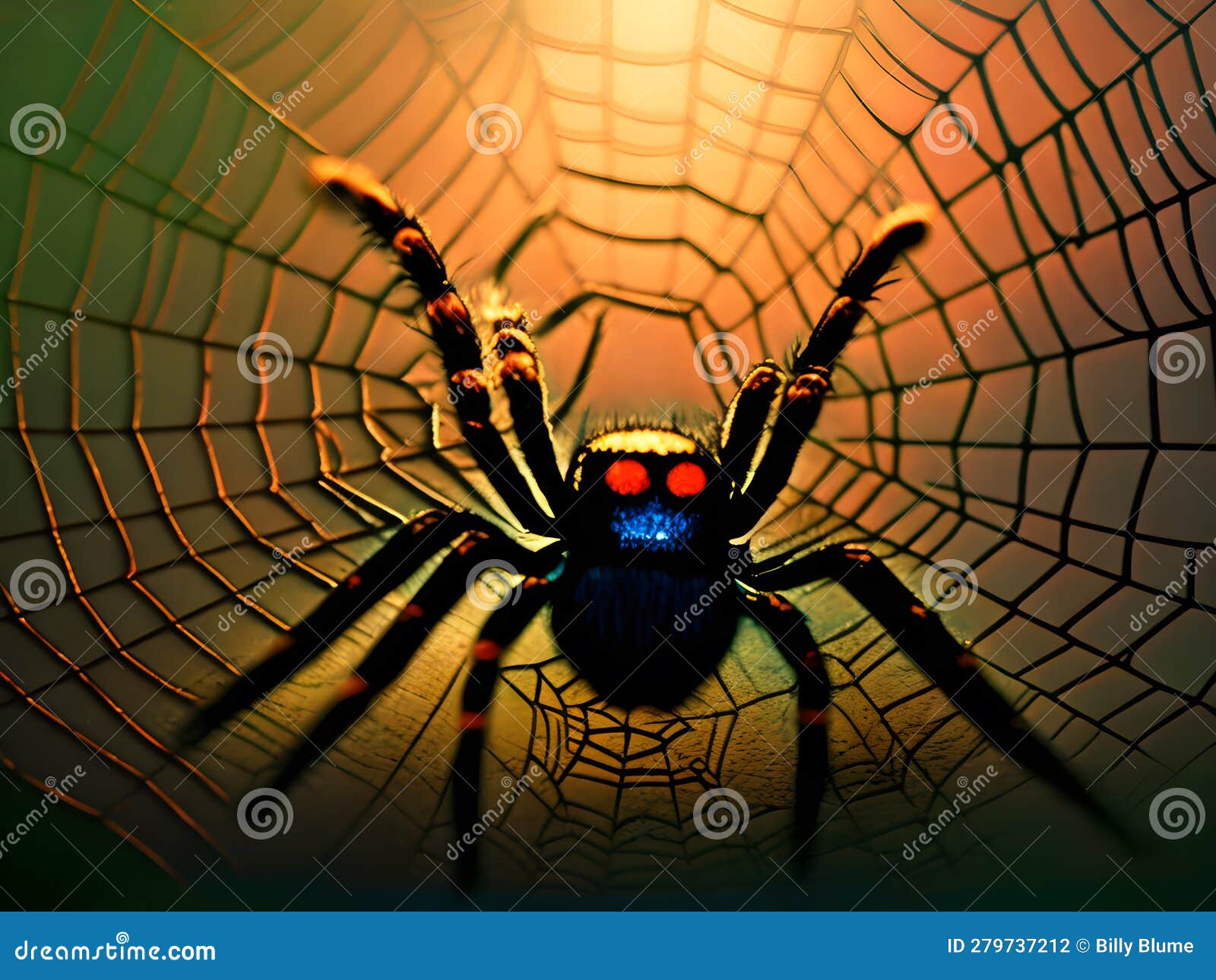 Spooky Scary Abstract Spider Background Seq 10 of 26 Stock Illustration ...