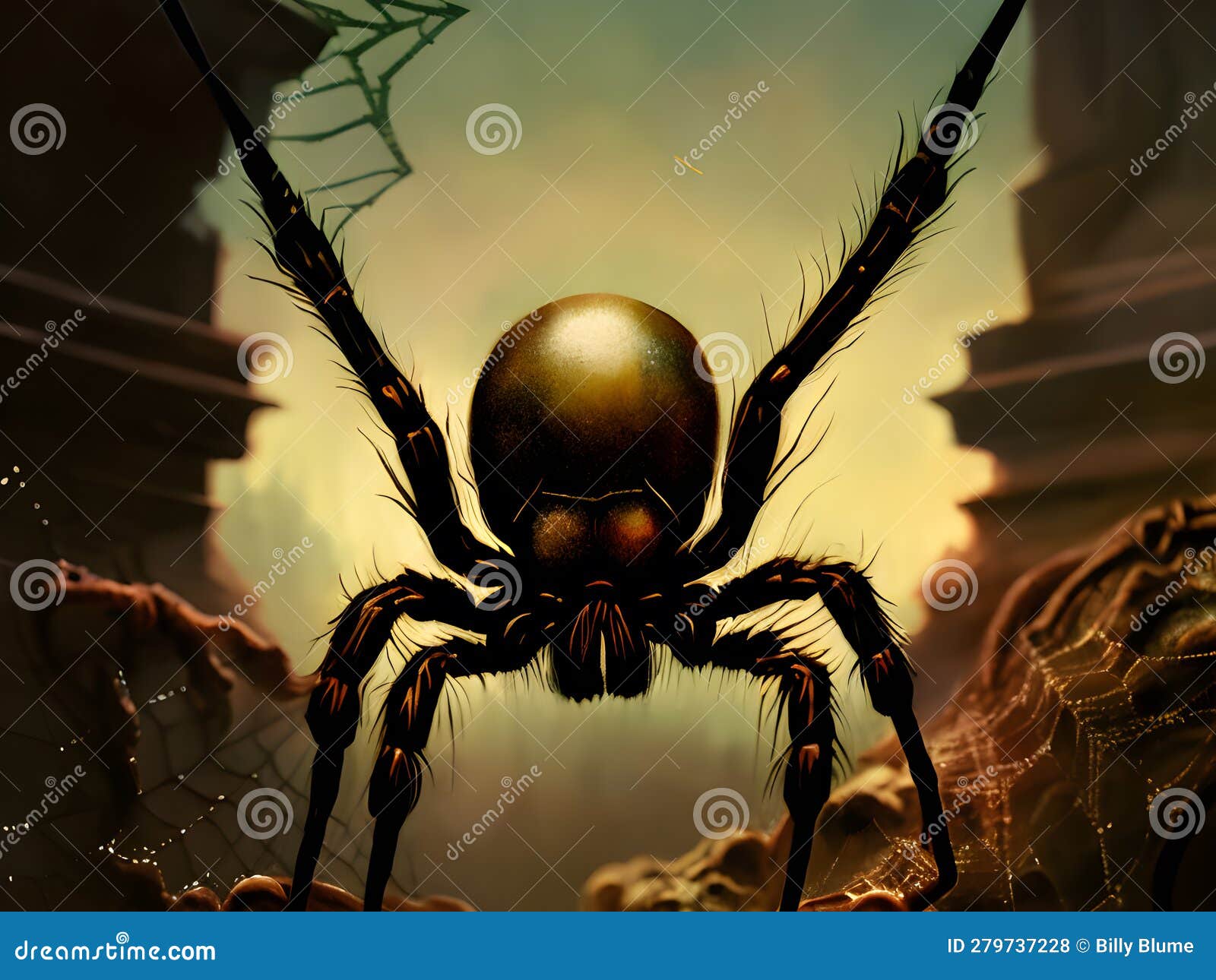Spooky Scary Abstract Spider Background Seq 15 of 26 Stock Illustration ...