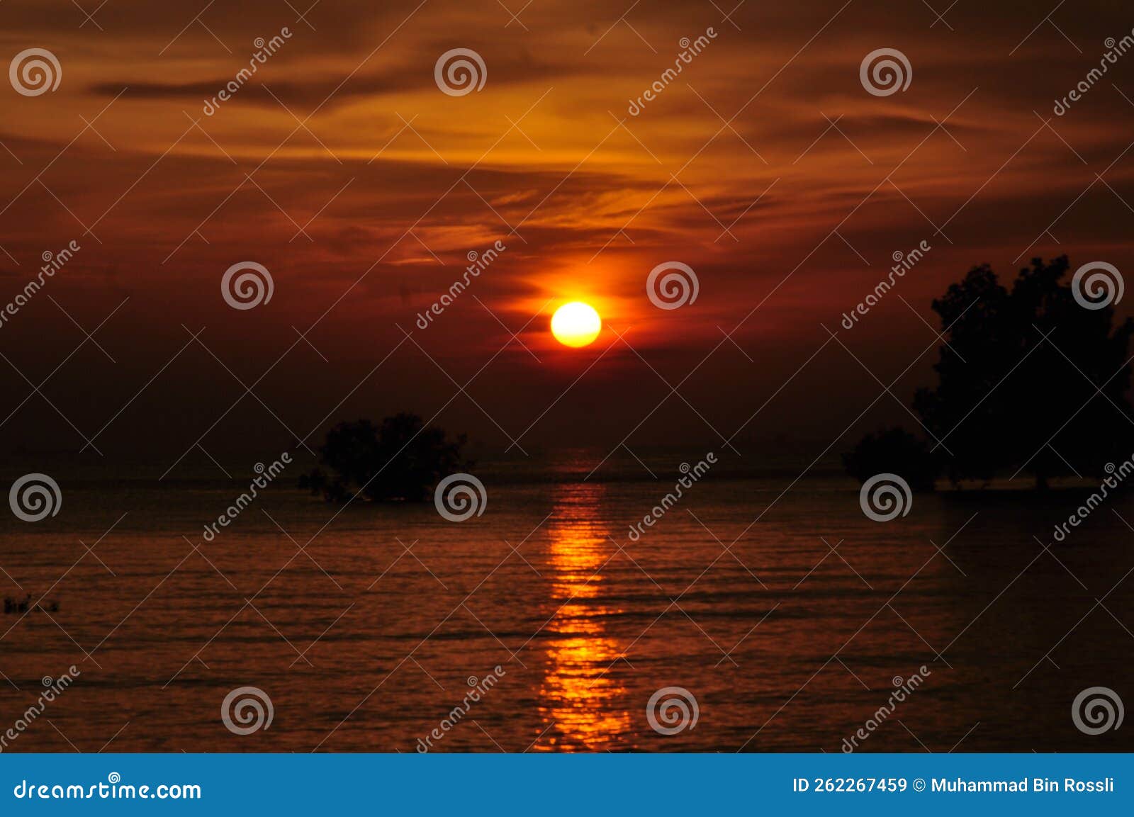 Scary sun at sunset time. stock image. Image of timeevening - 262267459