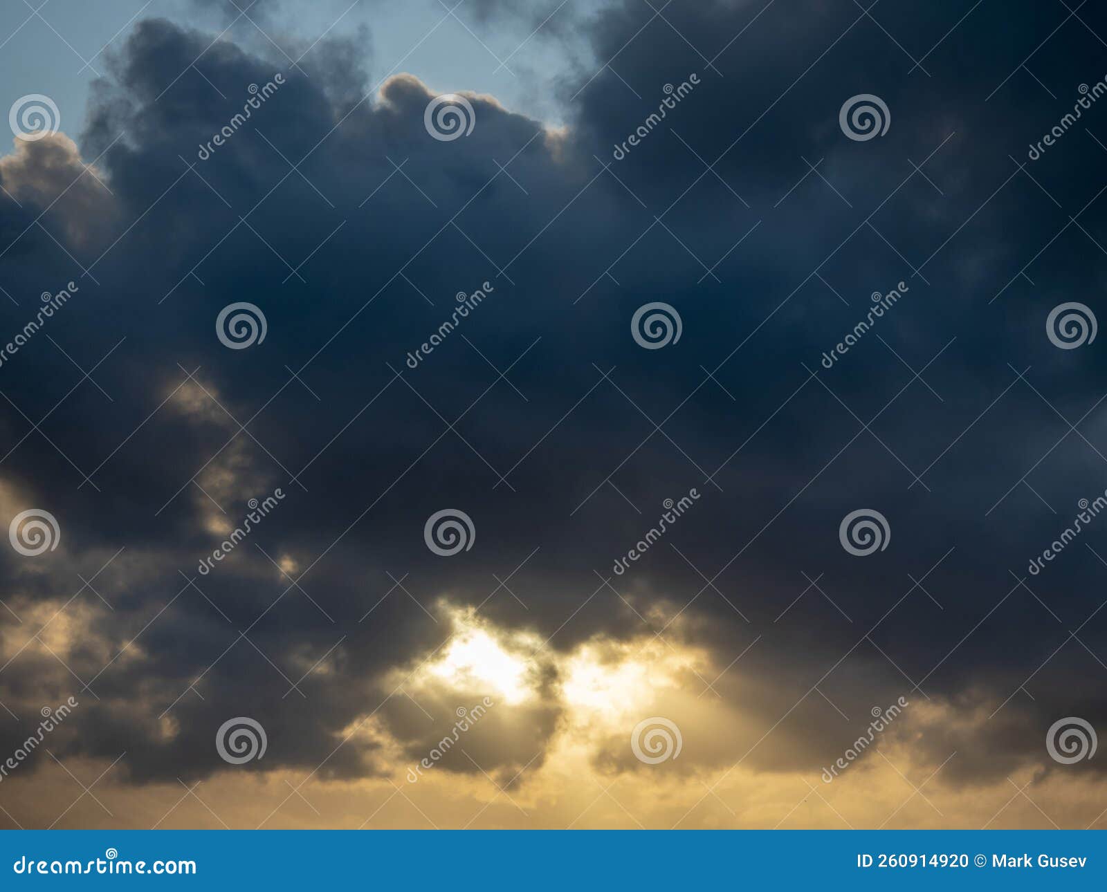 Scary Sunset Sky with Light in a Shape of Eyes Glowing Stock Photo ...